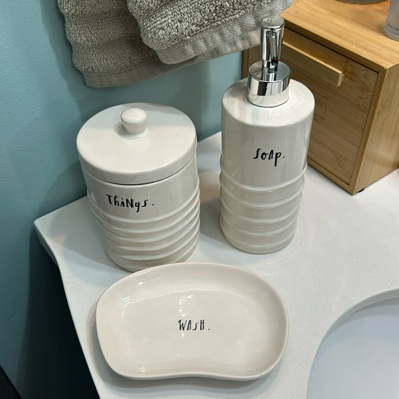 Rae Dunn | Bath | Rae Dunn Bathroom 3 Pc Set | Poshmark